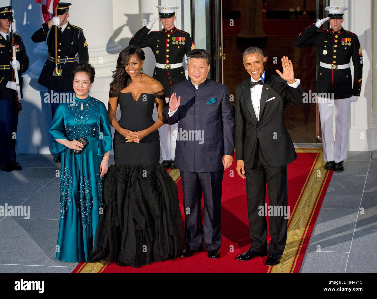 United States President Barack Obama, right, and First Lady Michelle ...