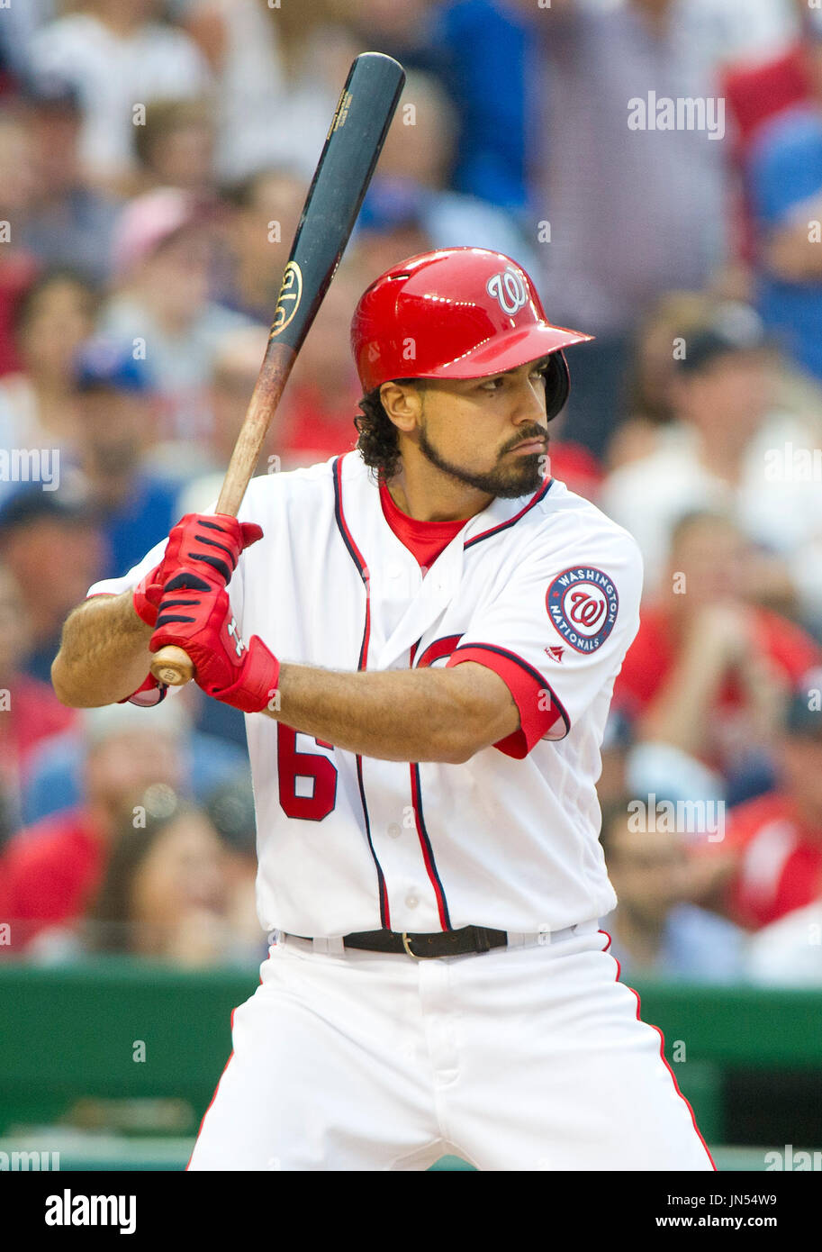 Washington Nationals third baseman Anthony Rendon (6) bats in the ninth ...