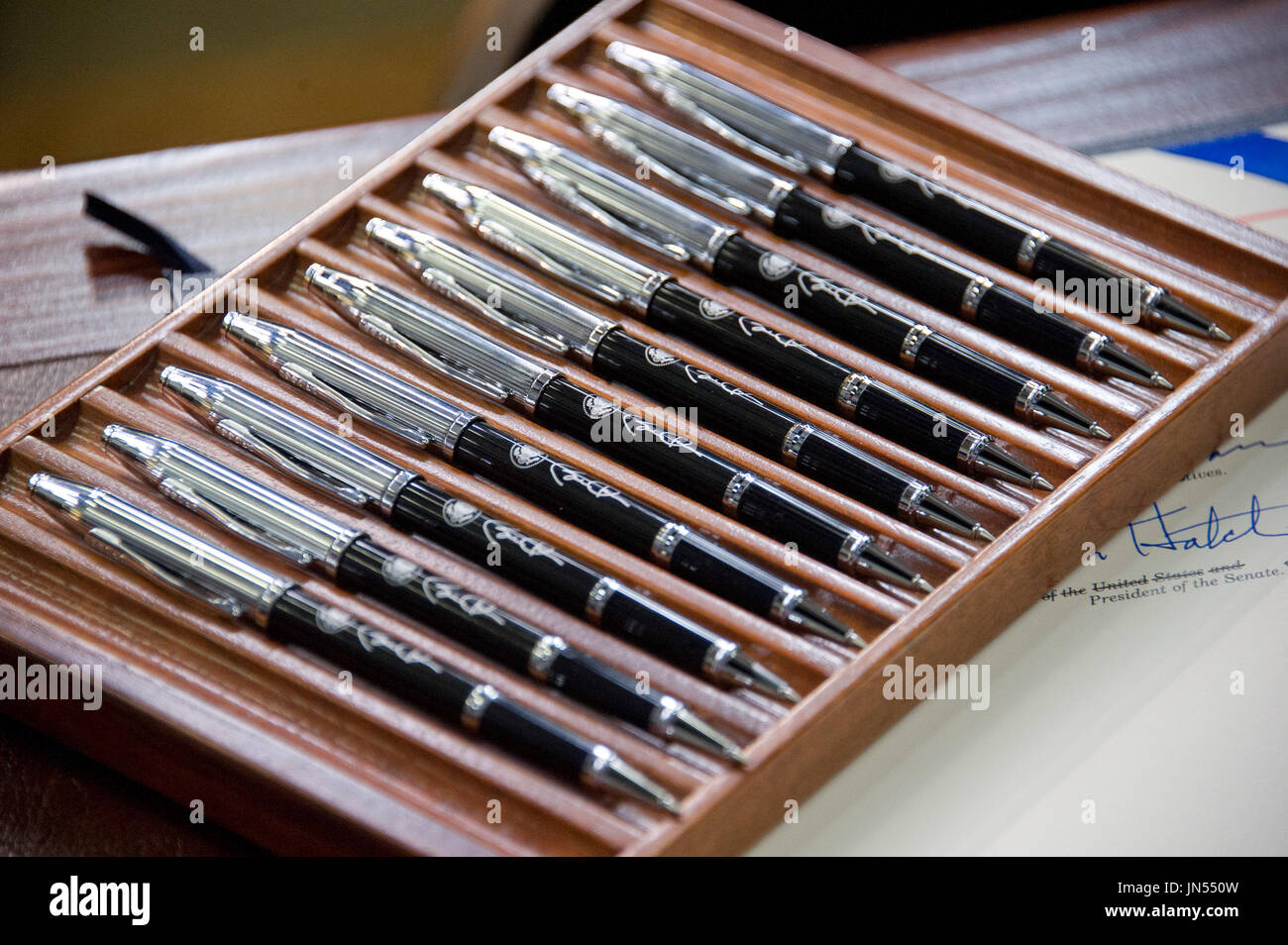 Pens to be used by United States President Barack Obama prior to his ...