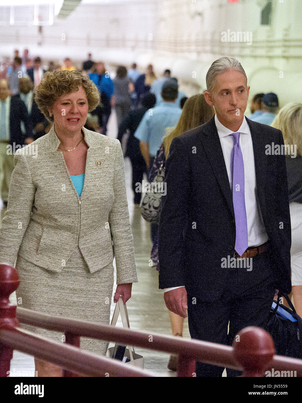 United States Representative Susan Brooks (Republican of Indiana), left ...