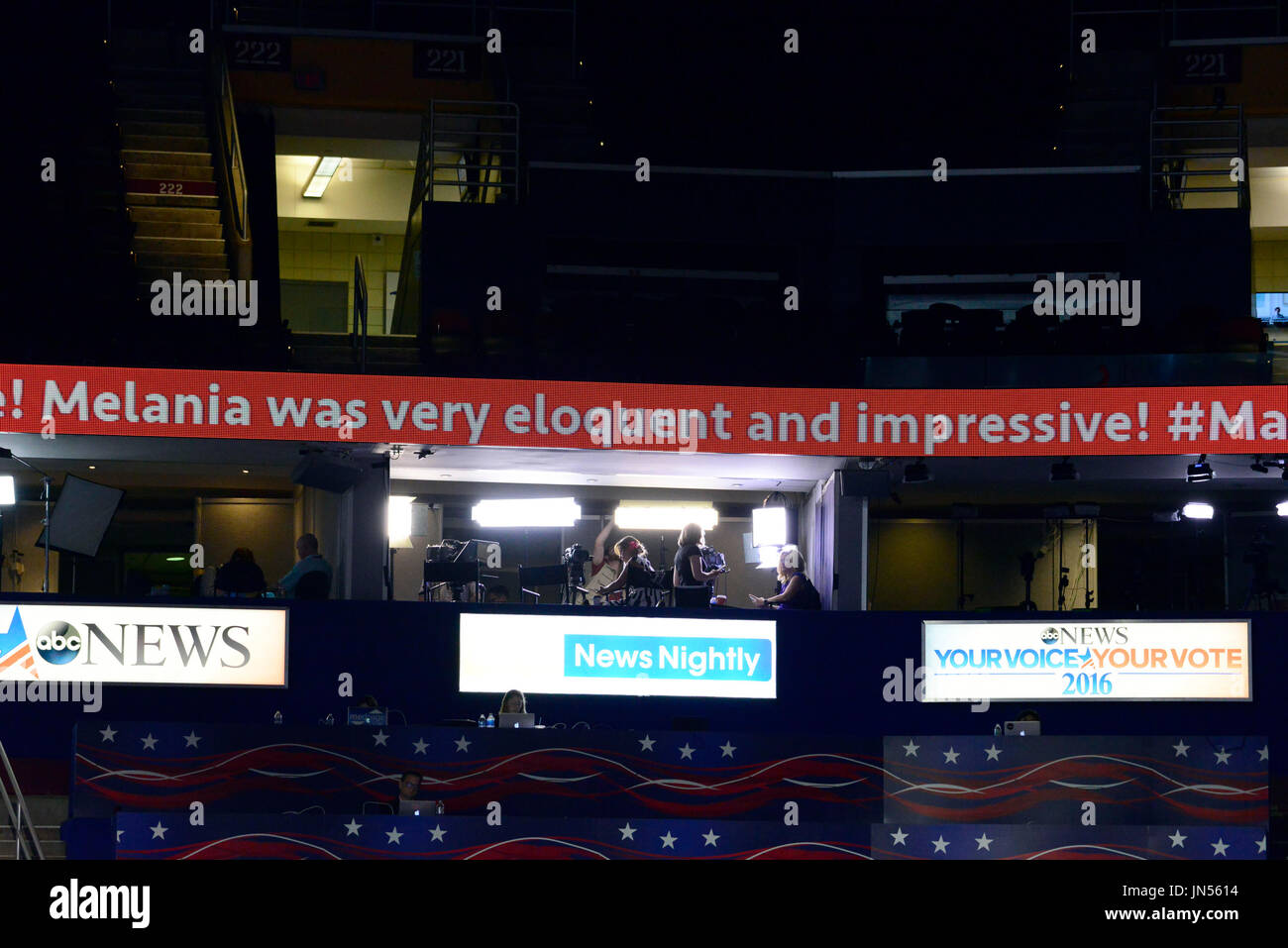 Crawl sign that has since been changed inside the Quicken Loans Arena ...