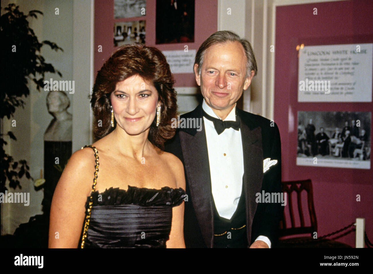 American author and journalist Thomas Kennerly "Tom" Wolfe, Jr., right ...