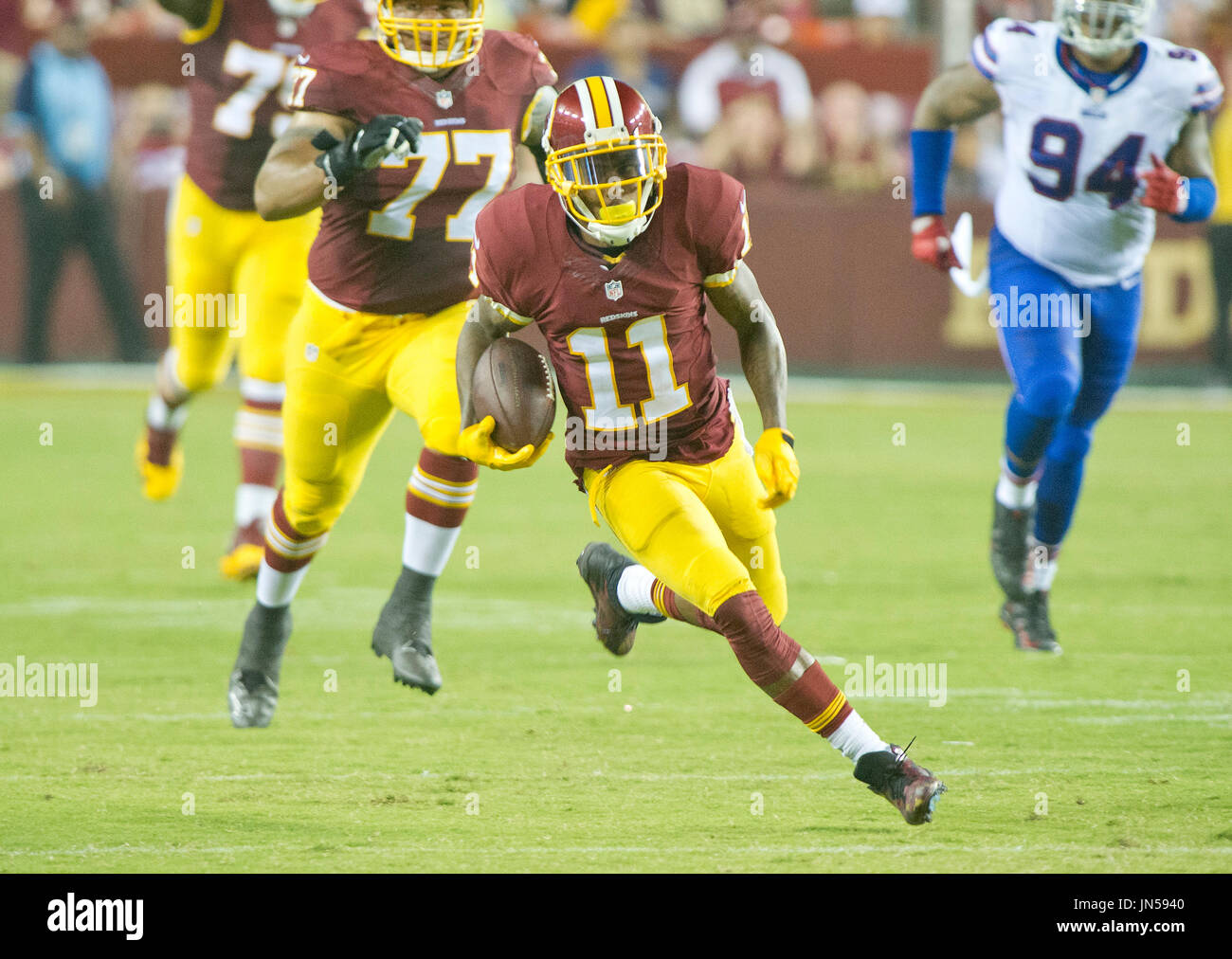 Washington Redskins wide receiver DeSean Jackson (11) carries the ball ...