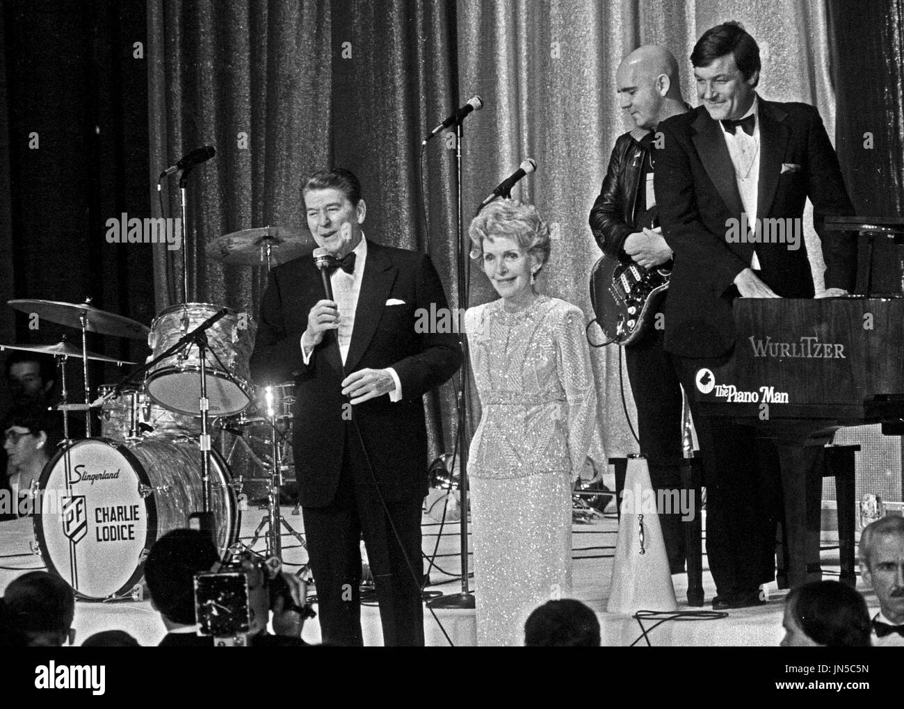 United States President Ronald Reagan and first lady Nancy Reagan ...
