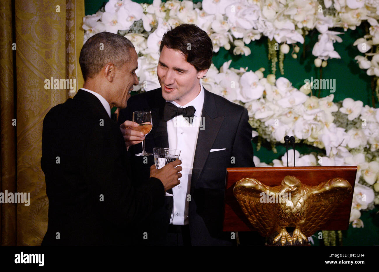 United States President Barack Obama and Prime Minister Justin Trudeau ...