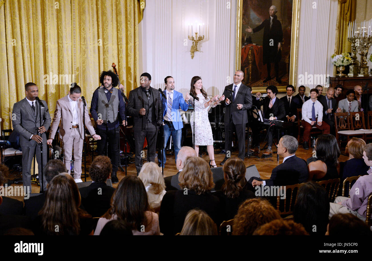 Members of the Hamilton cast perform a musical selections from the ...