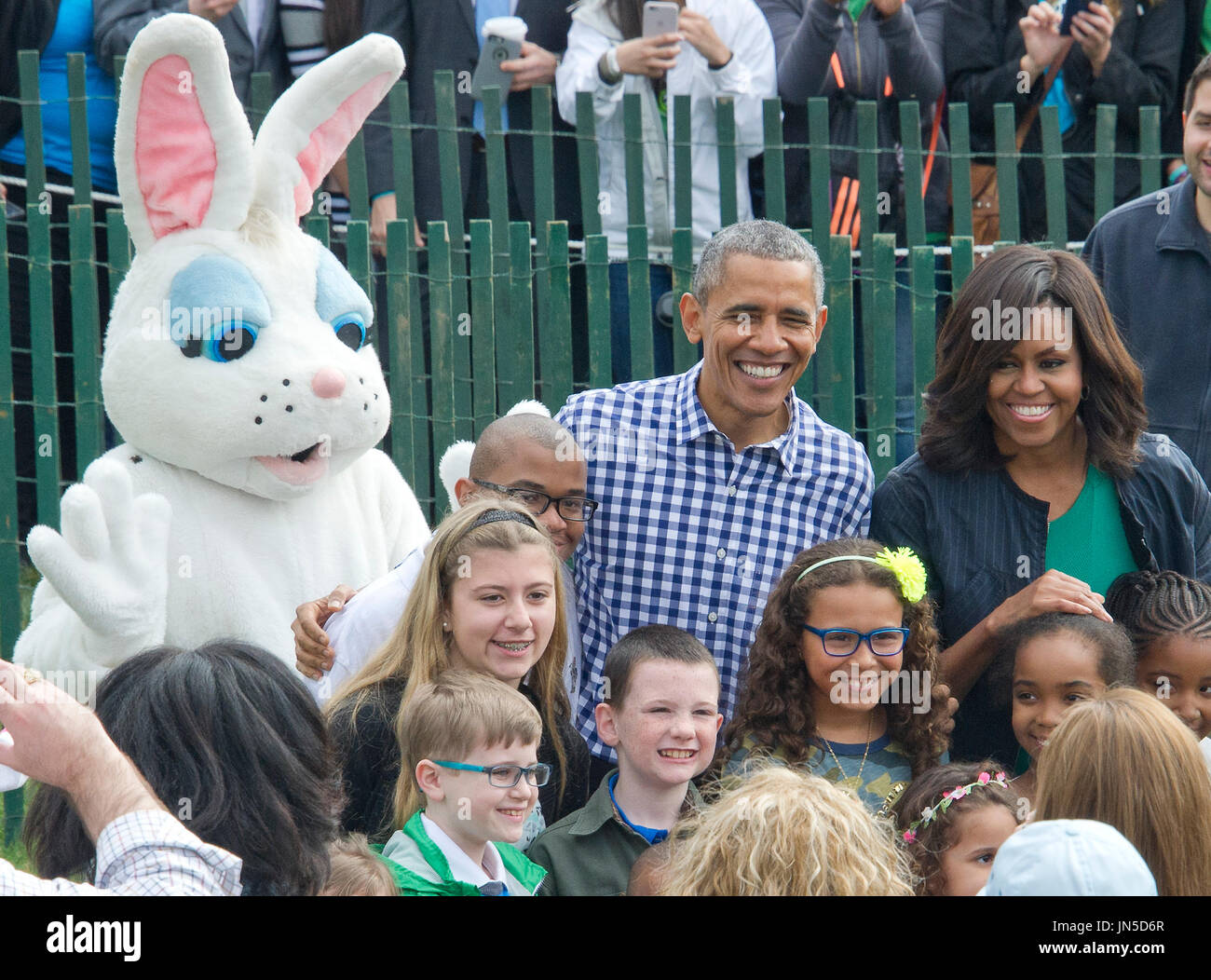 United States President Barack Obama and first lady Michelle Obama pose ...