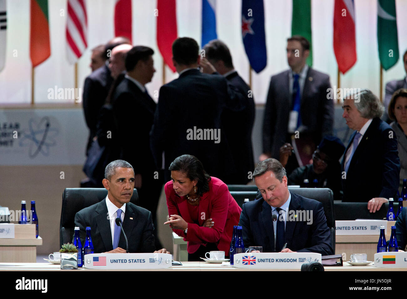 United States President Barack Obama, left, talks to Susan Rice, U.S ...