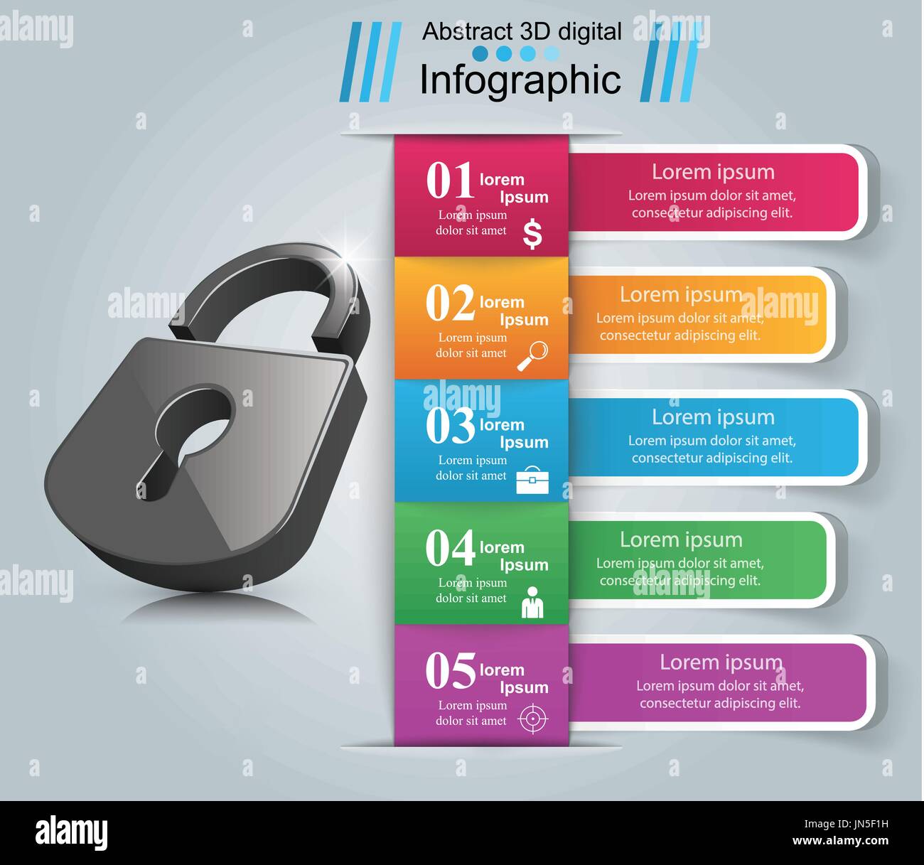 Infographic illustration. Lock icon Stock Vector Image & Art - Alamy