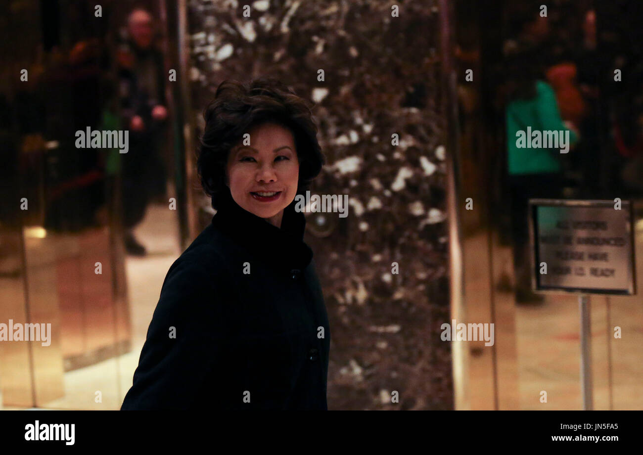 Former United States Secretary of Labor Elaine Chao arrives for a ...