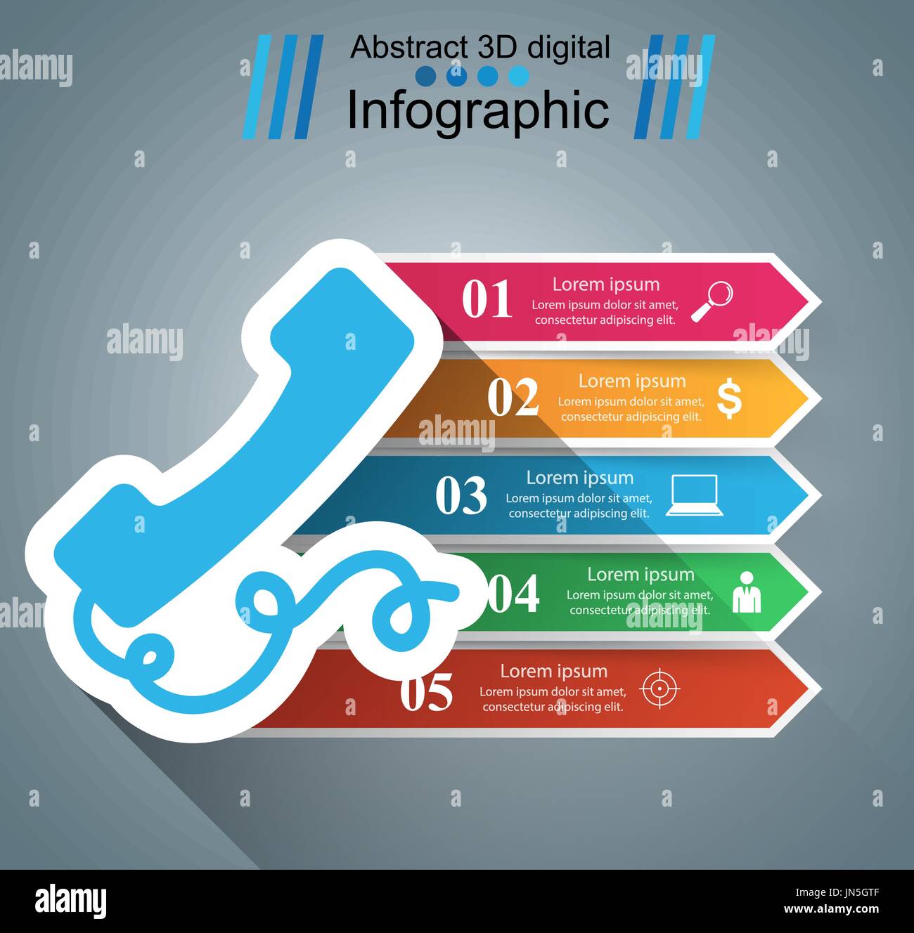 3D infographic. Smartphone icon Stock Vector Image & Art - Alamy