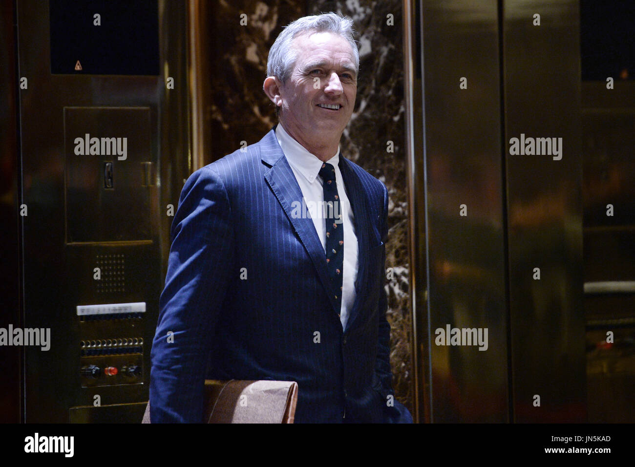 Robert F. Kennedy Jr. is seen waiting for the elevator in the lobby of ...