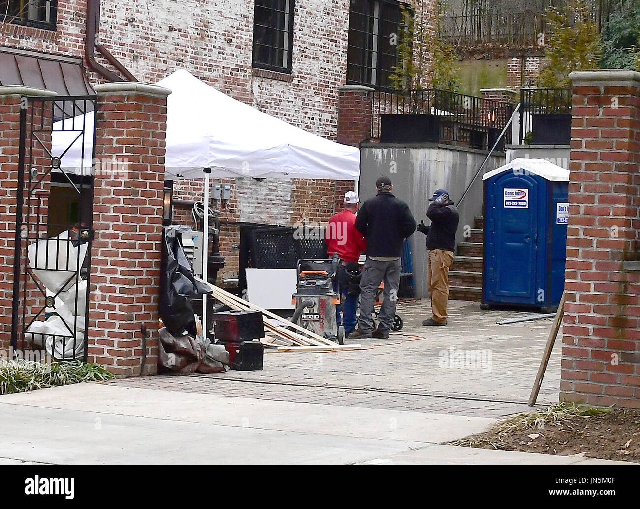 Construction at the home where United States President Barack Obama at ...