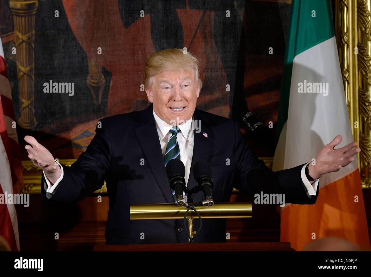 United States President Donald J. Trump attends the Friends of Ireland ...