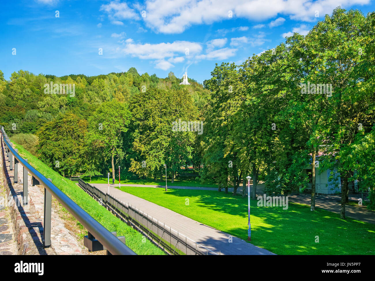 Three crosses monument at the hill in Vilnius, Lithuania, Baltic ...