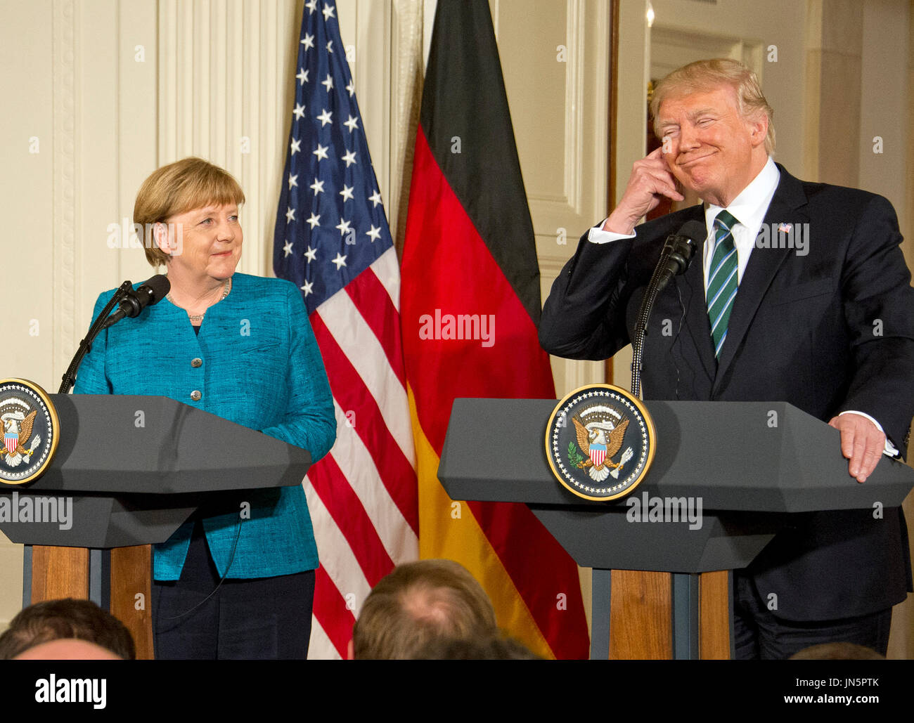 United States President Donald J. Trump and Chancellor Angela Merkel of ...