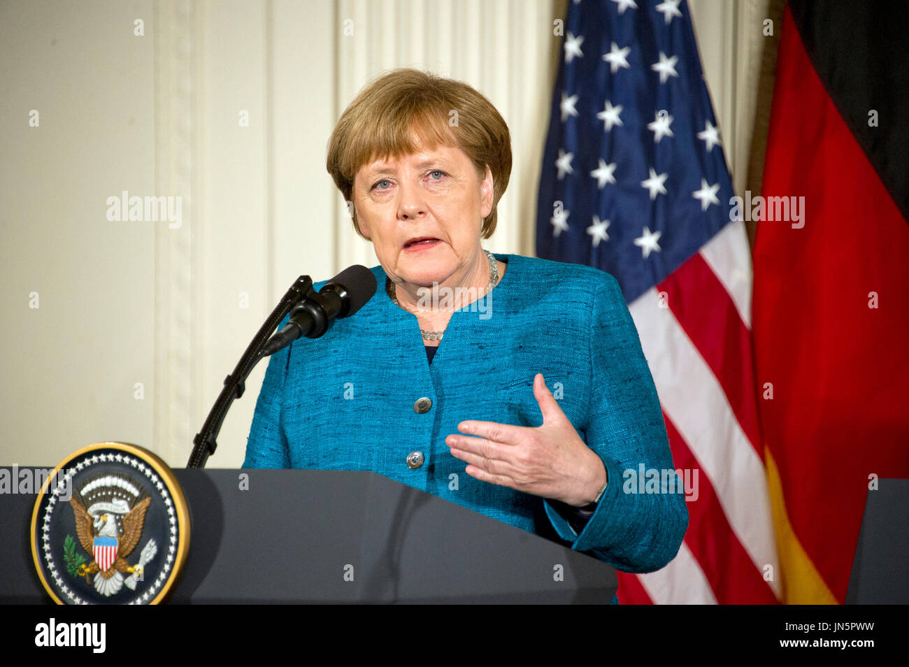 United States President Donald J. Trump and Chancellor Angela Merkel of ...