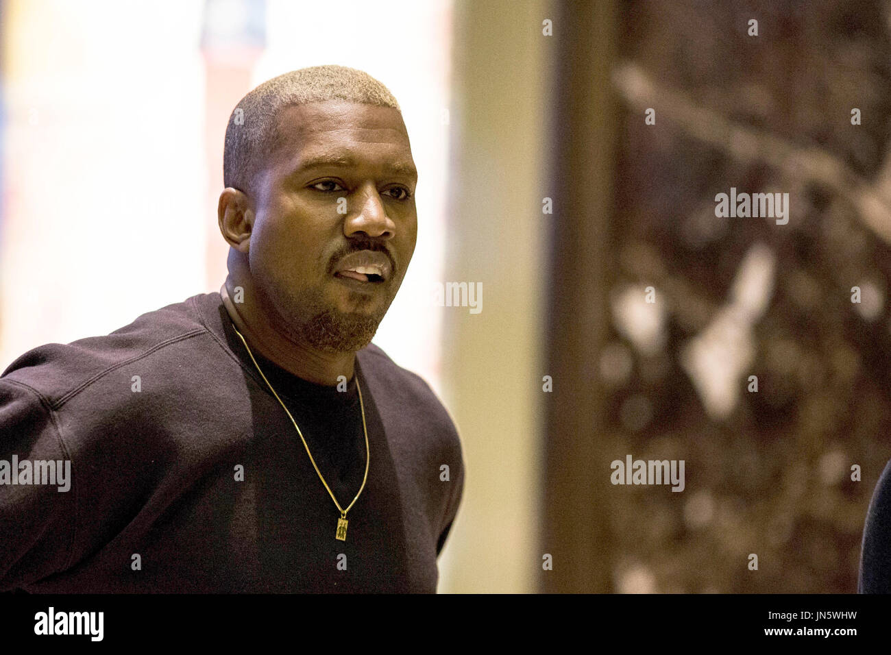 Musician Kanye West arrives at Trump Tower in Manhattan, New York, U.S ...