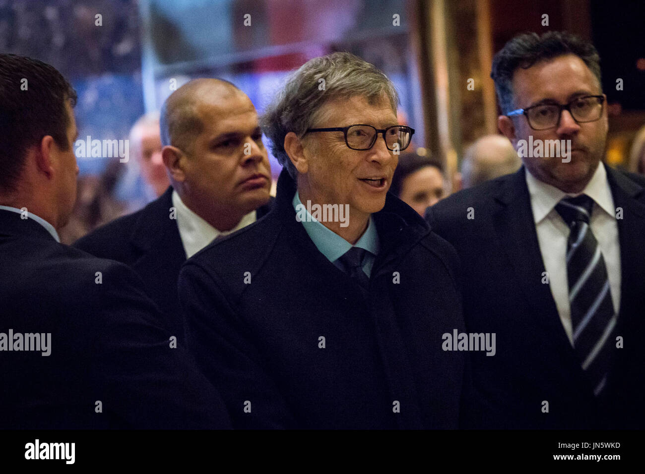 Billionaire Bill Gates arrives at Trump Tower in Manhattan, New York, U ...