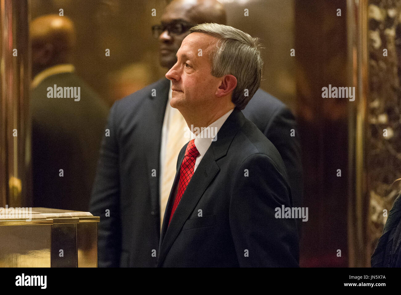 Pastor Robert Jeffress is seen in the lobby of Trump Tower in New York ...