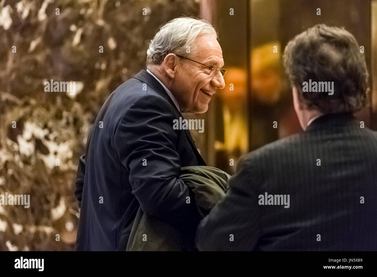 Journalist Bob Woodward is seen in the lobby of Trump Tower in New York ...