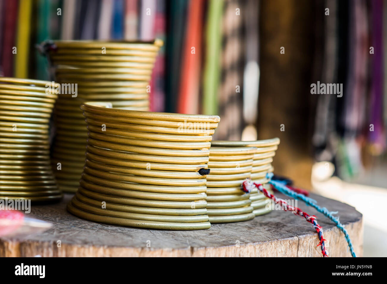 Set of gold necklace for Hill tribe Karen Long Neck, Hmong people of ...