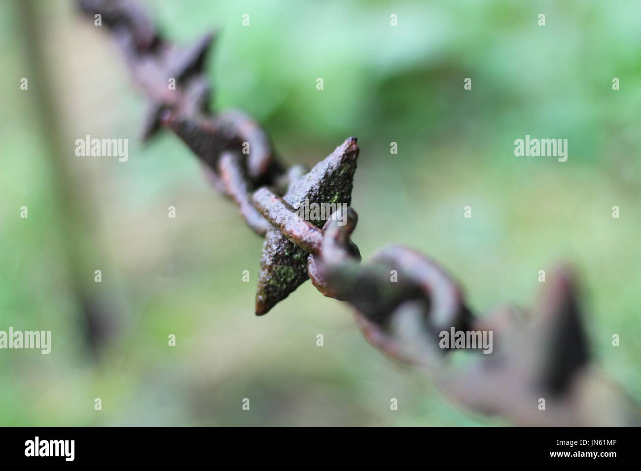 Iron chain fence Stock Photo - Alamy