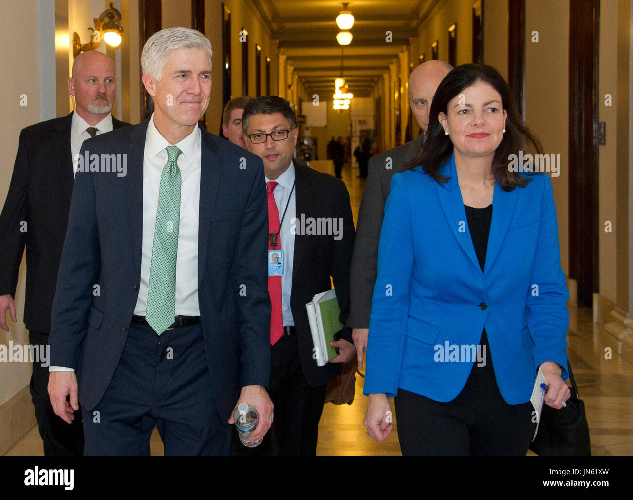 Judge Neil Gorsuch, left, United States President Donald J. Trump's ...
