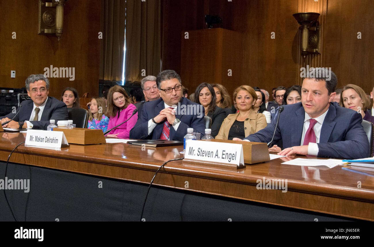 From left to right: Noel J. Francisco, Makan Delrahim, and Steven A ...