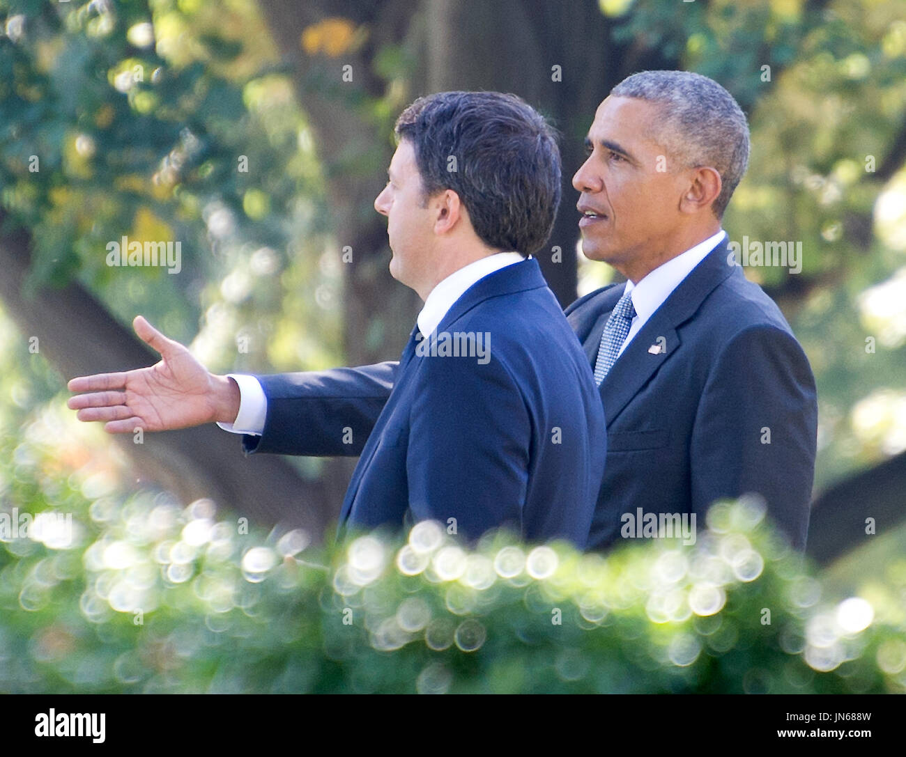 United States President Barack Obama and Prime Minister Matteo Renzi of ...