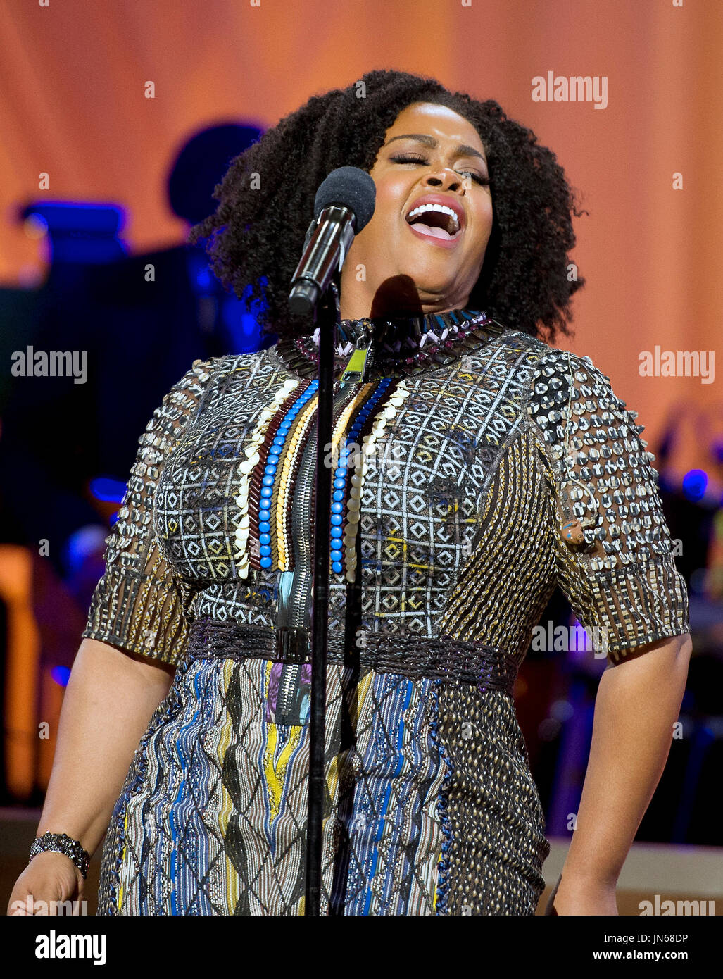 American singer-songwriter, model, poet and actress Jill Scott performs ...