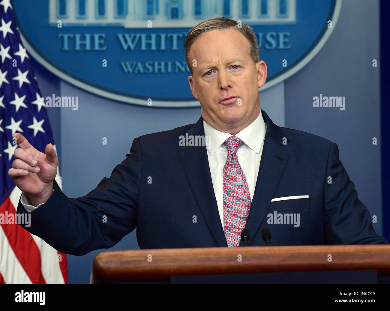 White House Press Secretary Sean Spicer holds his first briefing for ...