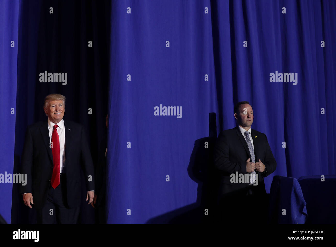 United States President Donald Trump arrives before delivering remarks ...