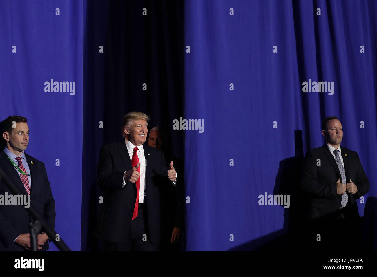 United States President Donald Trump arrives before delivering remarks ...