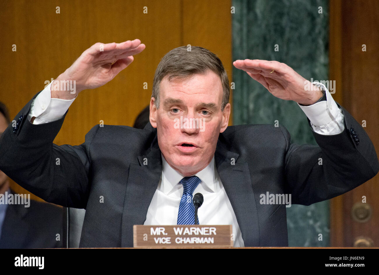 United States Senator Mark Warner (Democrat of Virginia), Vice Chairman ...