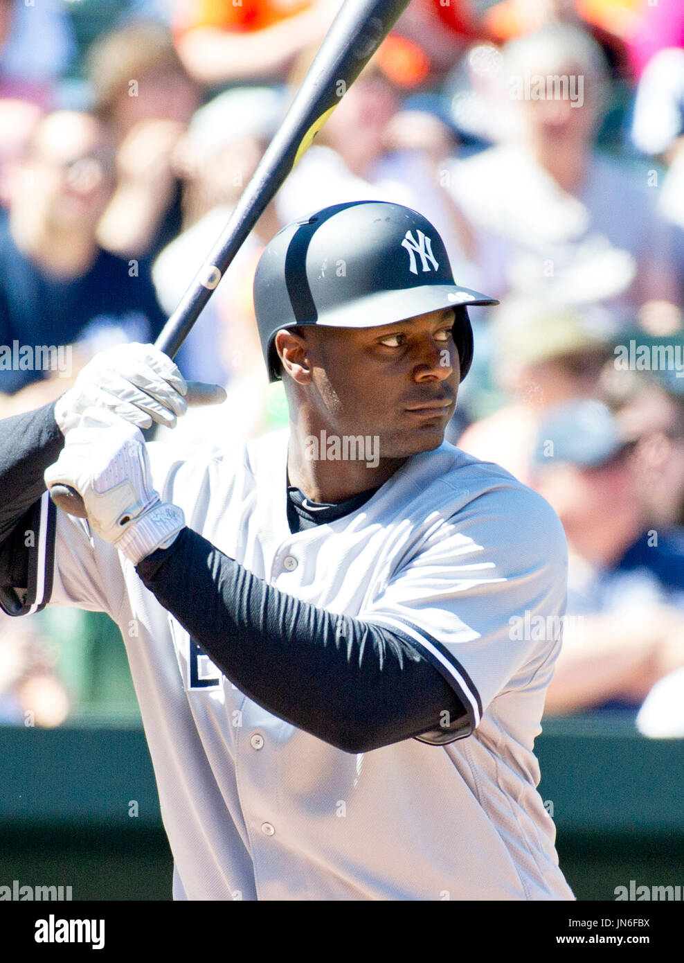 New York Yankees first baseman Chris Carter (48) bats in the second ...