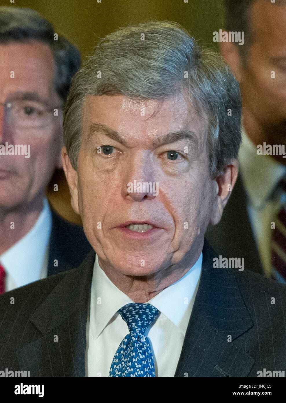 United States Senator Roy Blunt (Republican of Missouri) speaks to ...