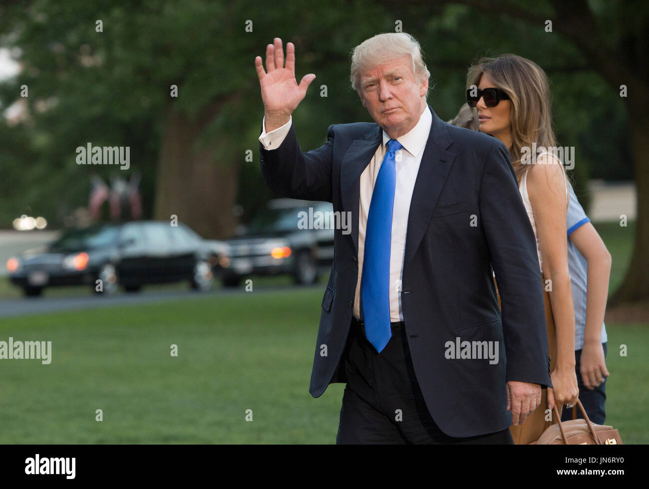 United States President Donald J Trump First Lady Melania Trump And