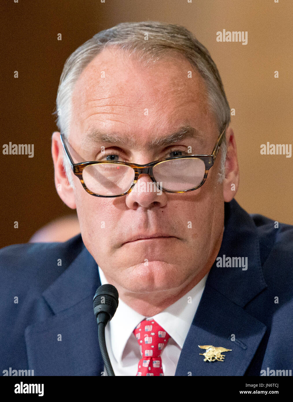 United States Secretary of the Interior Ryan Zinke appears before the ...