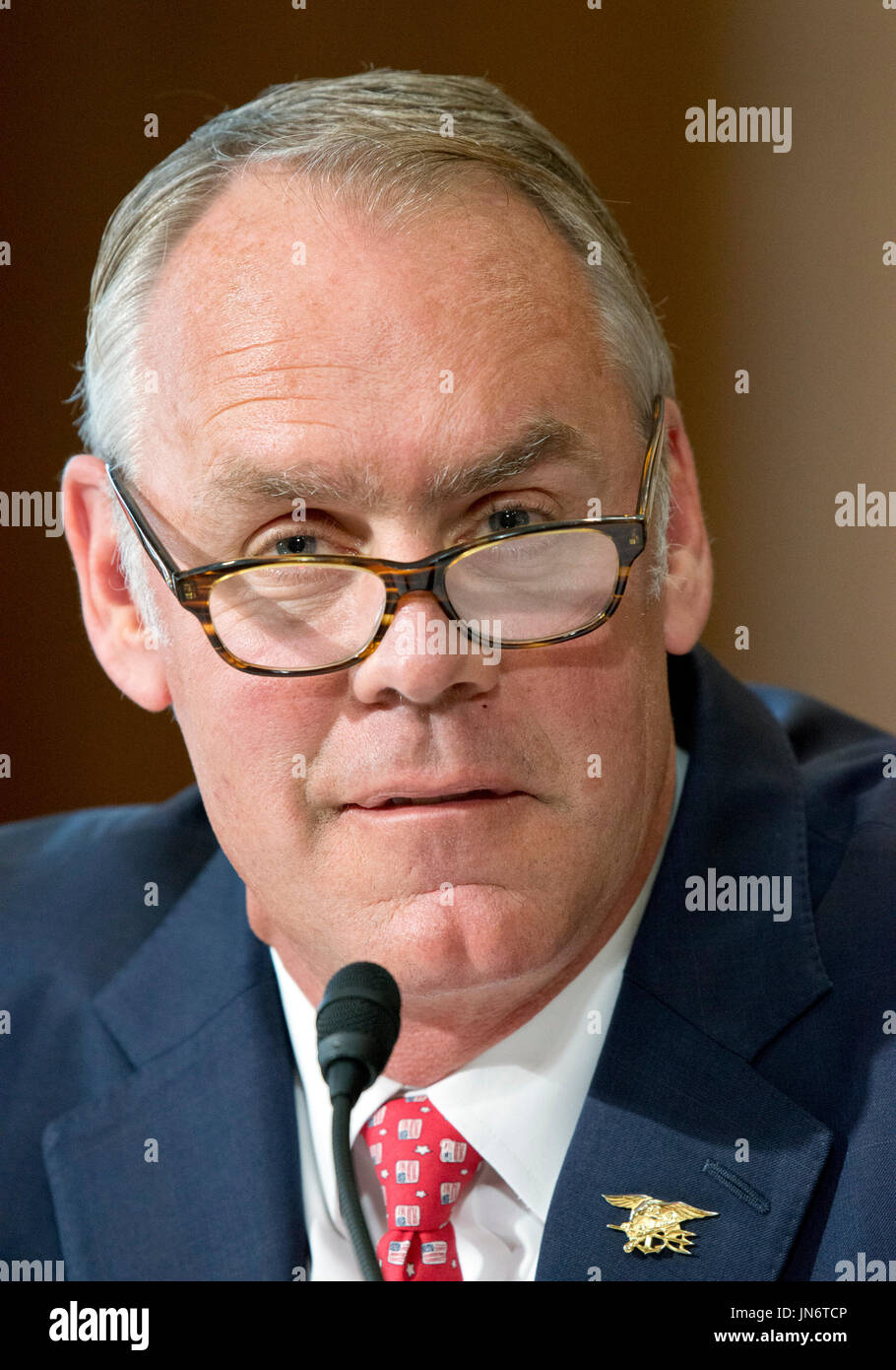 United States Secretary of the Interior Ryan Zinke appears before the ...