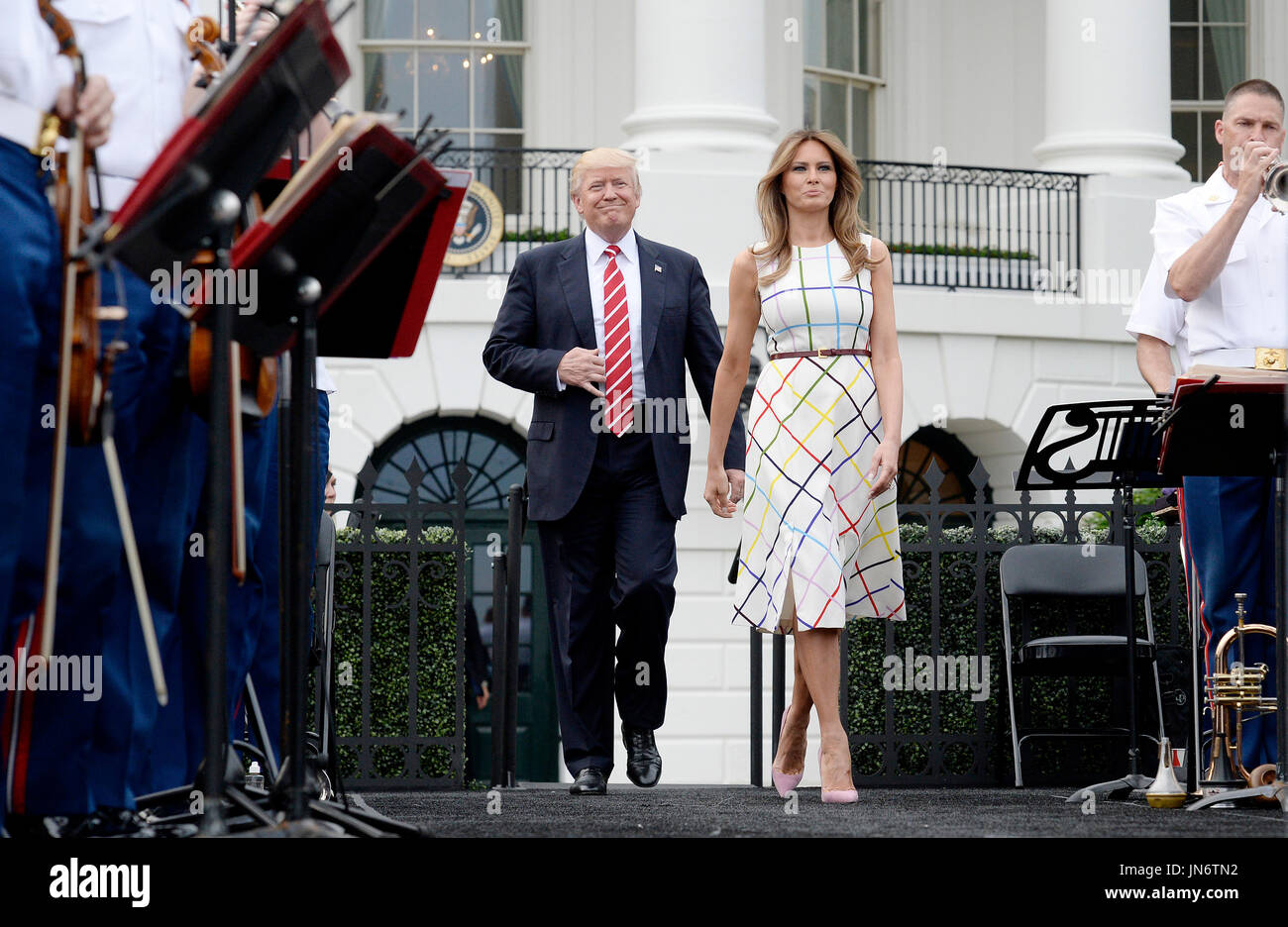 United States President Donald J Trump And First Lady Melania Trump