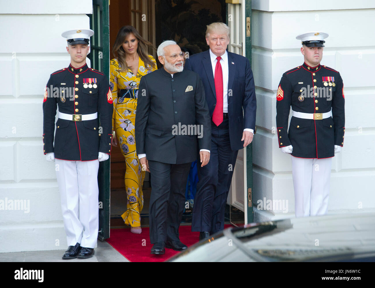 United States President Donald J. Trump and first lady Melania Trump ...