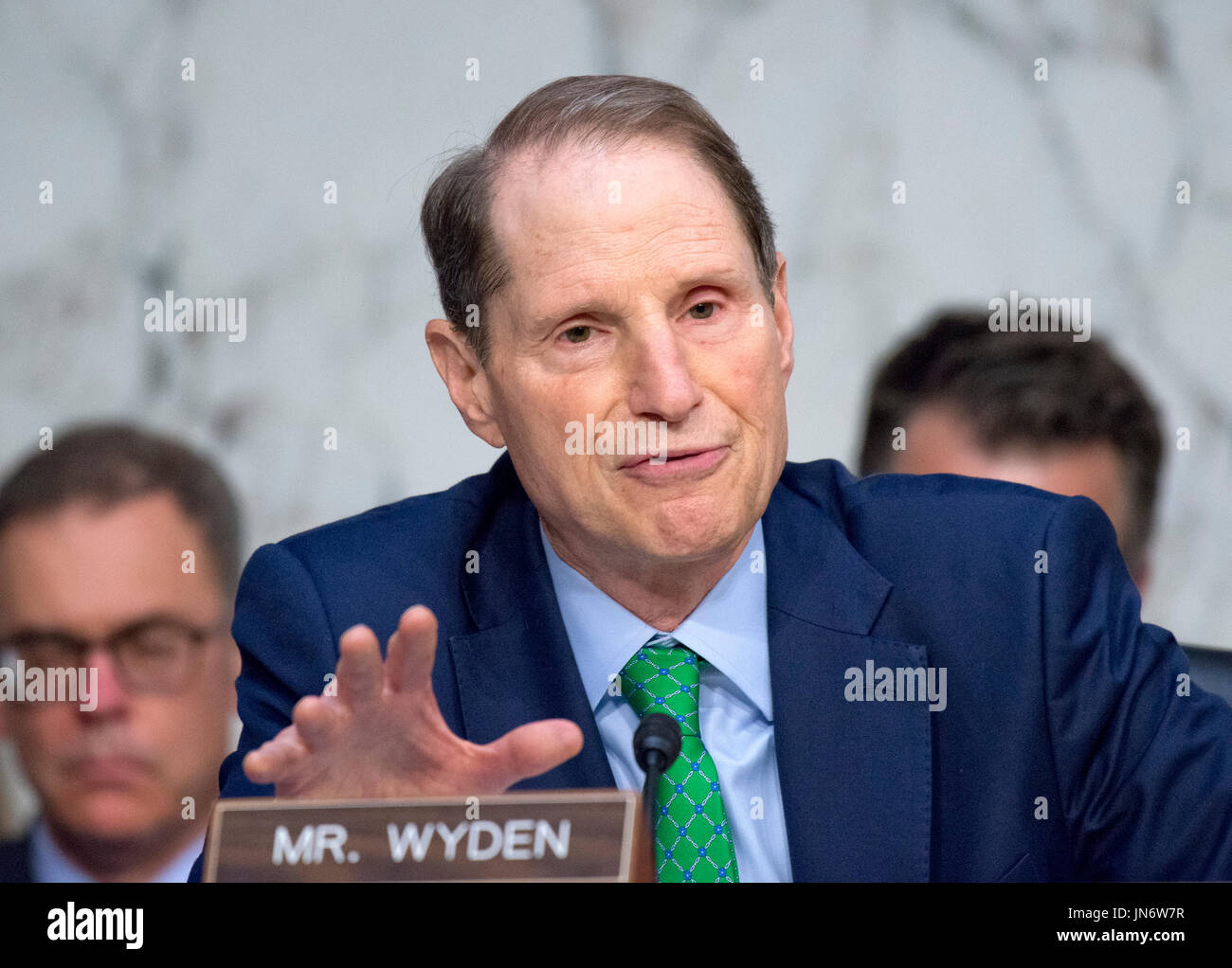 United States Senator Ron Wyden (Democrat of Oregon) questions ...