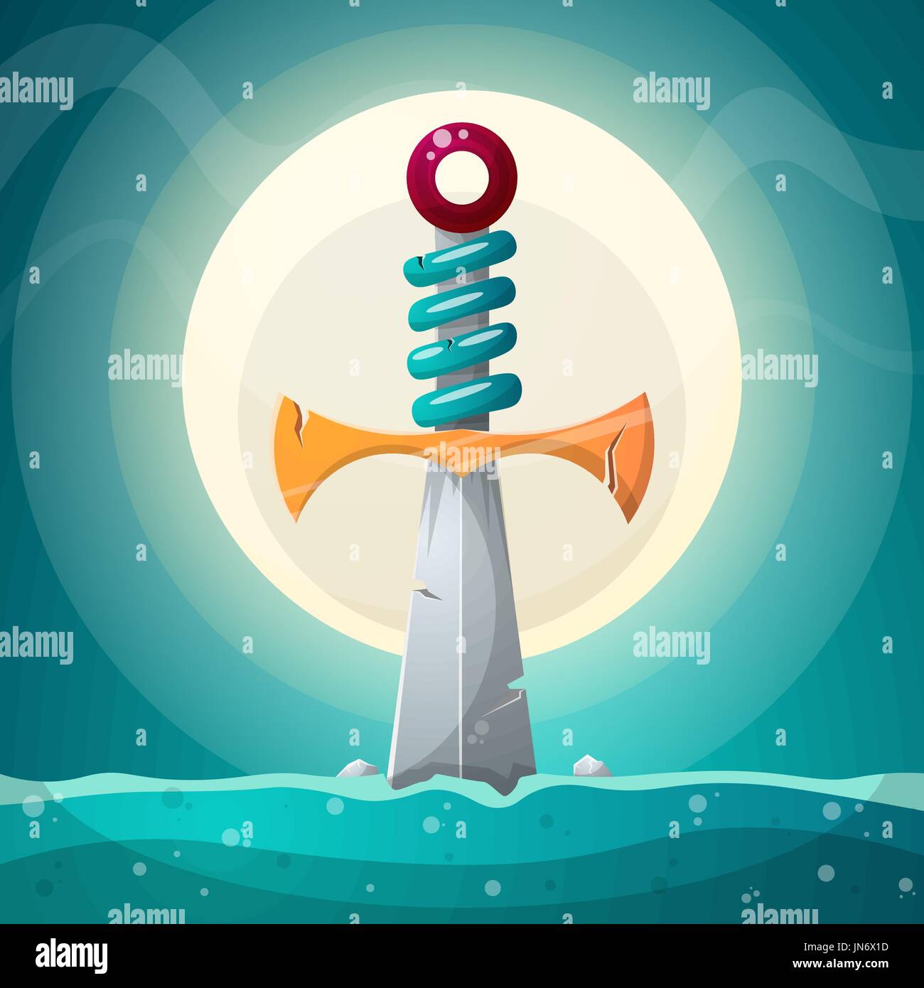 Cartoon game sword hi-res stock photography and images - Alamy