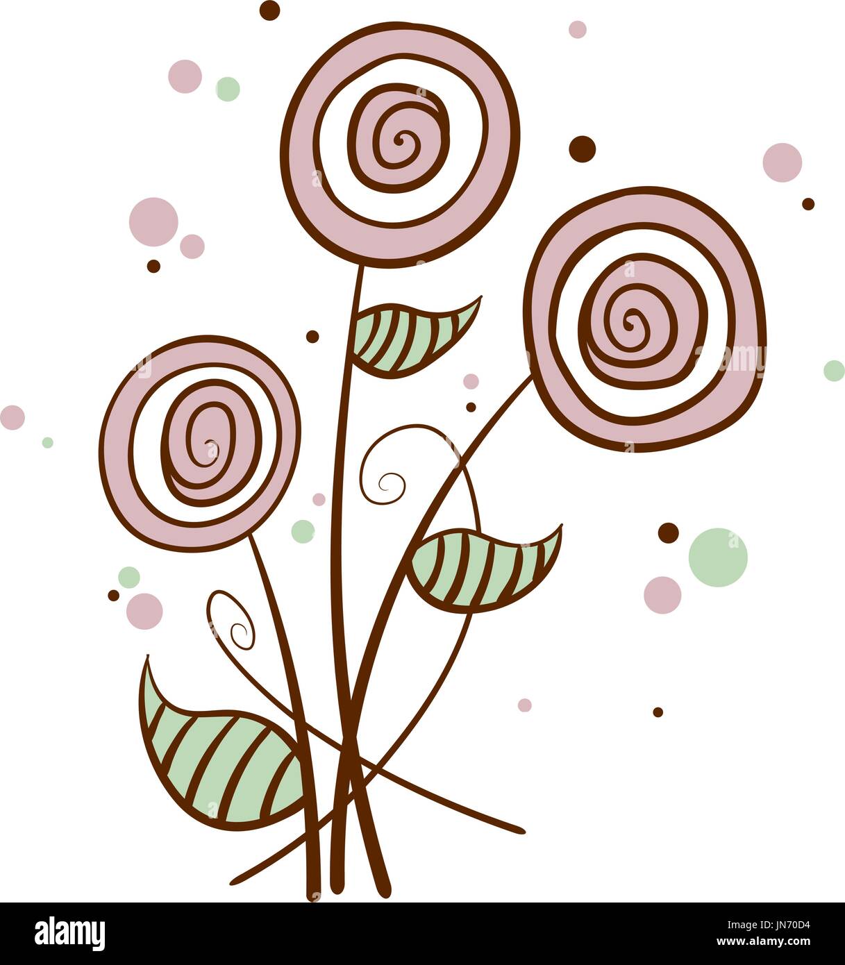 Cartoon flowers art hi-res stock photography and images - Alamy