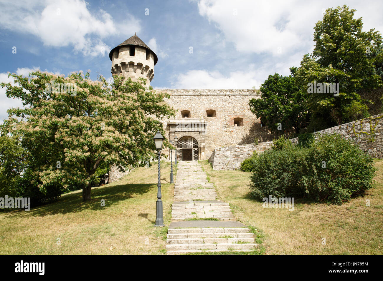deatils from the medival architecture of Budapest Castle Hungary, the ...