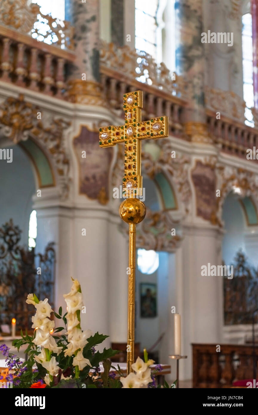 Cross in the church Stock Photo - Alamy