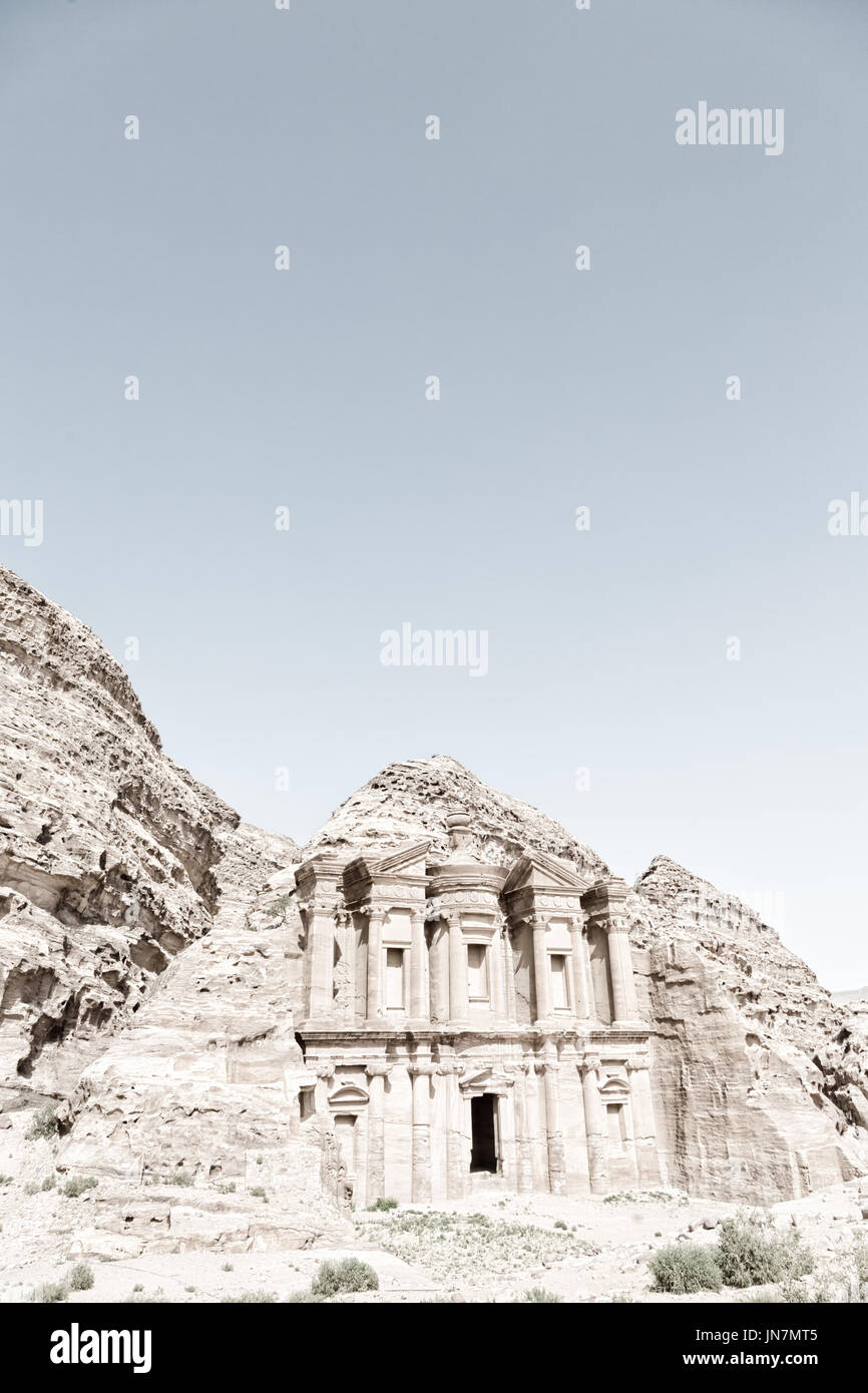 the antique site of petra in jordan the monastery beautiful wonder of ...