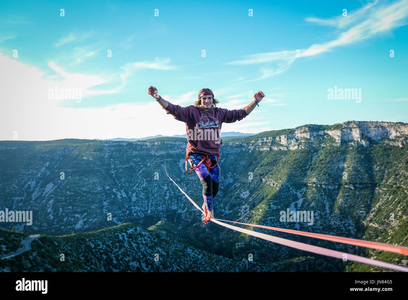 In south of France, several members of the french extreme sports team ...
