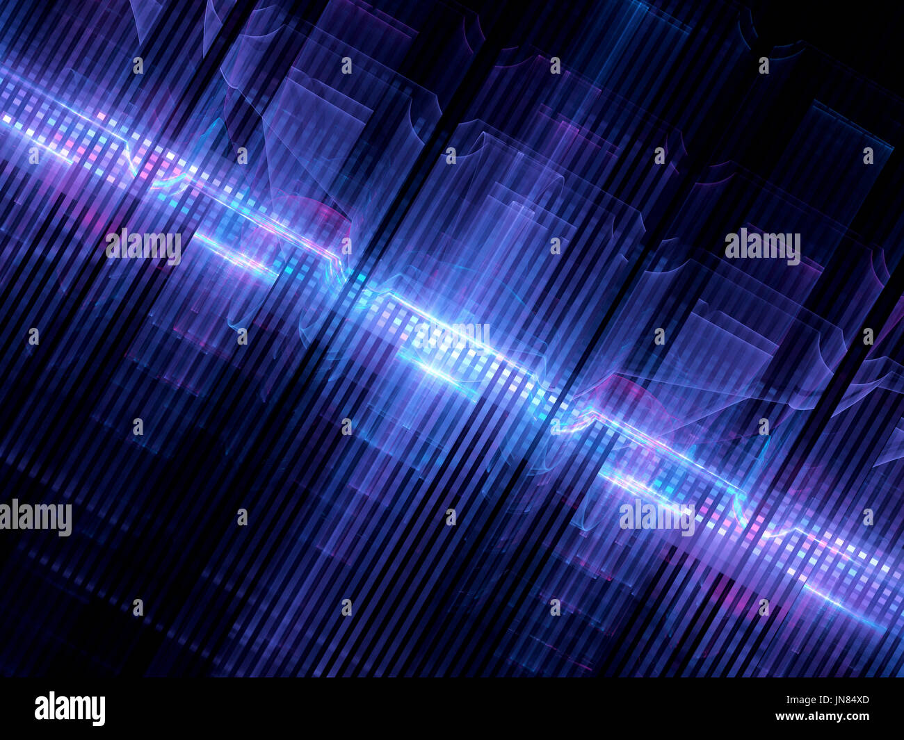 Colorful glowing futuristic hardware chip, computer generated abstract ...